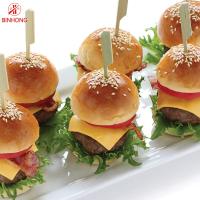 China Flat Surface Pointed Tips 8cm BBQ Bamboo Sticks for sale