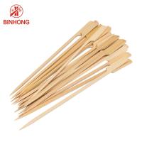 China Flat Surface Pointed Tips 8cm BBQ Bamboo Sticks for sale