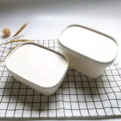 China AAA Grade Square 1000ml Disposable Paper Containers for sale