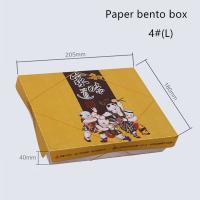 China Rectangular Kraft Paper Take Away Box Compostable Disposable With PET Lid for sale