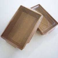 China Rectangular Salad Kraft Lunch Box Disposable Biodegradable 500ml - 2100ml for sale
