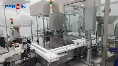 China 304 roestvrij staal gehard glas veiligheidsdoek Animal vaccin vulmachine met krimpmachine for sale