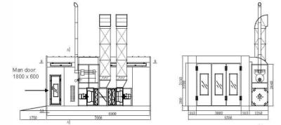 China 4 Lines Auto Spay Painting Booth Ventilation 3 Phase 380V 50Hz WD-T900 for sale