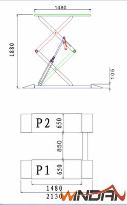 China Ultra Thin Structure Hydraulic Car Lift explosion-proof For 3.0T Lifting Capacity for sale