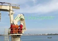 China OUCO 2.5T 22M Marine Deck Crane Foldable Boom 360 Degree Continuous Rotation Electro Hydraulic for sale