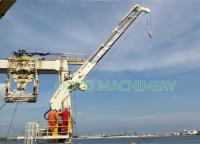 China OUCO 2.5T 22M Marine Deck Crane Foldable Boom 360 Degree Continuous Rotation Electro Hydraulic for sale
