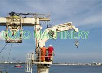 China OUCO 2.5T 22M Marine Deck Crane Foldable Boom 360 Degree Continuous Rotation Electro Hydraulic for sale