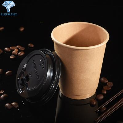 China Recycled Throw Away Custom Disposable Coffee Cups Greaseproof for sale