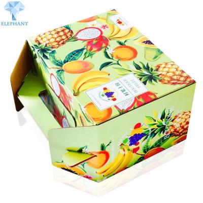 China OEM ODM Logo Triple Wall Corrugated Boxes met de Verpakking van het Handvatfruit Te koop