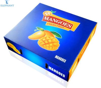 China Buenas cajas de envío de impresión de encargo del mango acanalado de la fruta de una mejor calidad del precio que embalan en venta