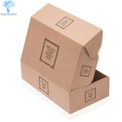 Chine Marque faite sur commande recyclable chaude Logo Printed Folding Kraft Shoe de prix de vente la basse a ridé des cartons d'expédition à vendre