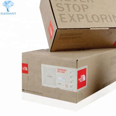 中国 カスタマイズされる贅沢なかかとの最高包装のギフトの靴の波形の荷箱の型板を印刷する 販売のため
