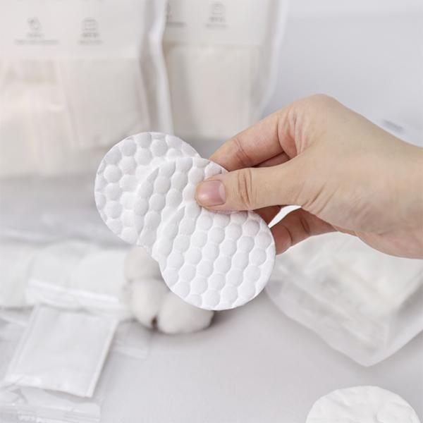 Quality 120pcs Round Cotton Pads For Face 3 Layers Cotton Make Up Pads for sale