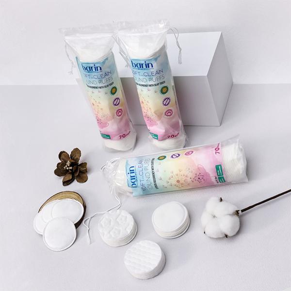 Quality 120pcs Round Cotton Pads For Face 3 Layers Cotton Make Up Pads for sale