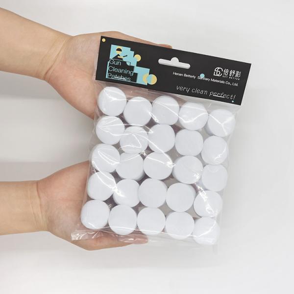 Quality High Density Gun Cleaning Patches Round Non Woven Cleaning Cloth for sale