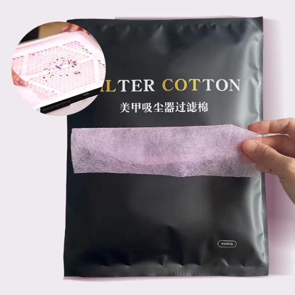 Quality Nail Art Dust Filter Paper Nonwoven Beauty Filter Cotton For Nail Dust Collector for sale