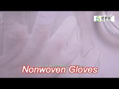 nonwoven disposable dog washing gloves white pink disposable pet cleaning gloves