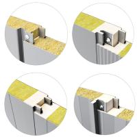 China Grade A Rockwool Sandwich Panel Roofing Sheets 1000mm Width 50-200mm Thickness Fireproof B1 Certified for sale