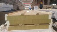 China 50mm Fireproof Rockwool Sandwich Panel with Polyurethane - 100kg/m³ Density for Warehouse Roof & Wall Insulation for sale