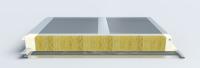 China Rockwool Sandwich Panel 75mm Fireproof Insulation Board 1000mm Width for Wall Roof for sale