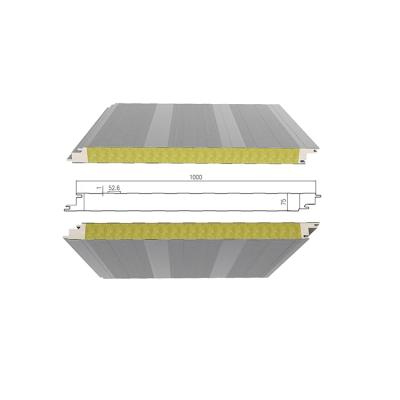 China 125mm Rockwool Sandwich Panel Modern Design Style Soundproof for sale
