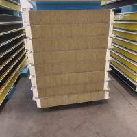 China PU Sealing Rockwool Sandwich Panel Waterproof Fireproof 50-200mm Thickness for sale