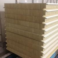 China Fire Resistant Rockwool Sandwich Panel 50-200mm Thickness CE Certified Lightweight Easy Installation for sale