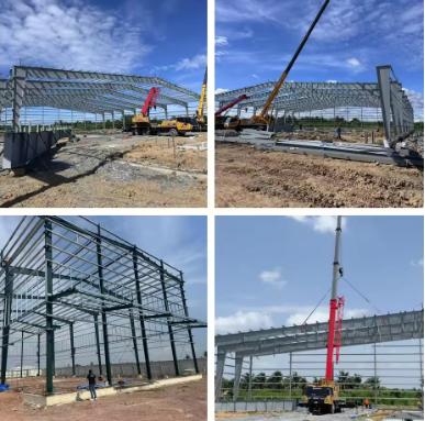 China Desert Metal Building Warehouse Engineering Service Hot Dip Galvanizing Prefab Steel Warehouse Steel Frame Design Modular Storage Building Solution for sale