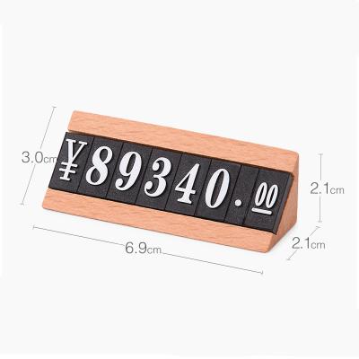 China Wooden Base Adjustable Retail Price Display Tags Label Card Tag For Jewelry Wine for sale
