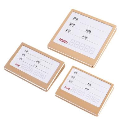 China Metal Acrylic Sign Holder Table Display Stand Name Card Label Easy To Install for sale