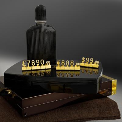 China 3D metaal luxe juwelen prijs blokjes detailhandel prijs display tags Te koop