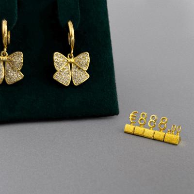 China 3D Metal 8 mm Luxe Juwelen Prijs Cubes Retail Prijs Display Tags Te koop