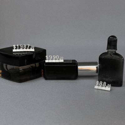 China 3D Metal Silver Zinc alloy price cubes Retail Price Display Tags for sale