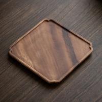 China Solid Walnut Wood Jewelry Tray Square Grid Display for Window Counter Decoration for sale