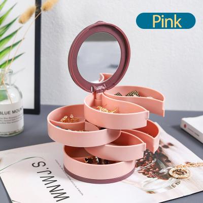 China Plastic Jewelry Organizer Box Compact and Convenient for Home Storage 10x10x10cm for sale
