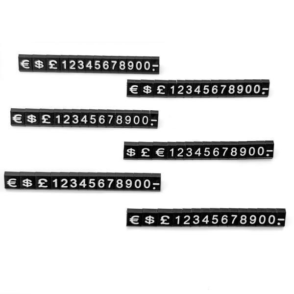 Quality 5x3mm High Contrast Mini Price Tag Cube with Flexible Price Combinations for Long-term Jewelry Display for sale