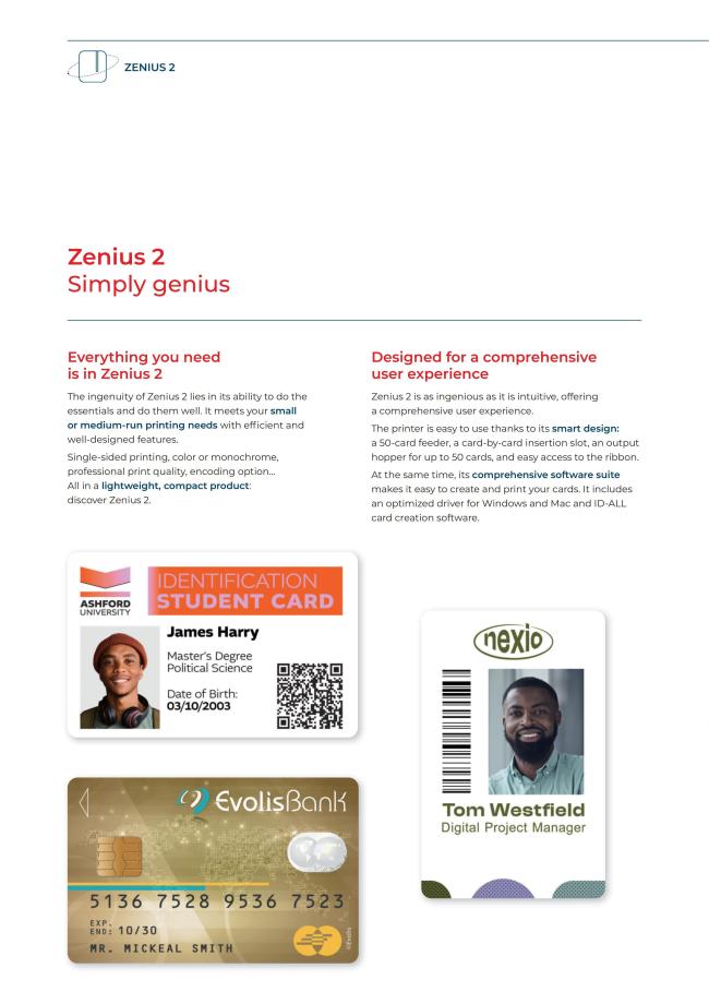 Evolis Zenius 2 printing mechanism detail