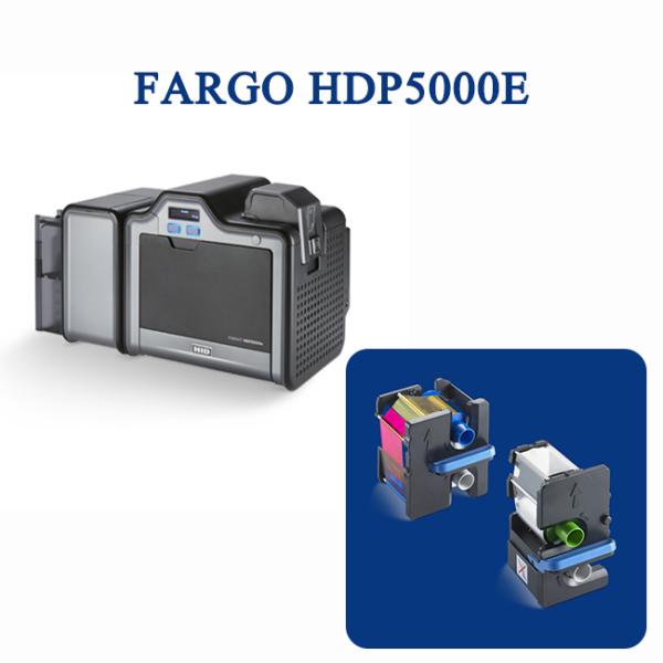 Quality HID FARGO HDP5000e 300 dpi ID Card Printer with HDP Dye-Sublimation and Single or Dual Sided Printing for Secure PVC Cards for sale