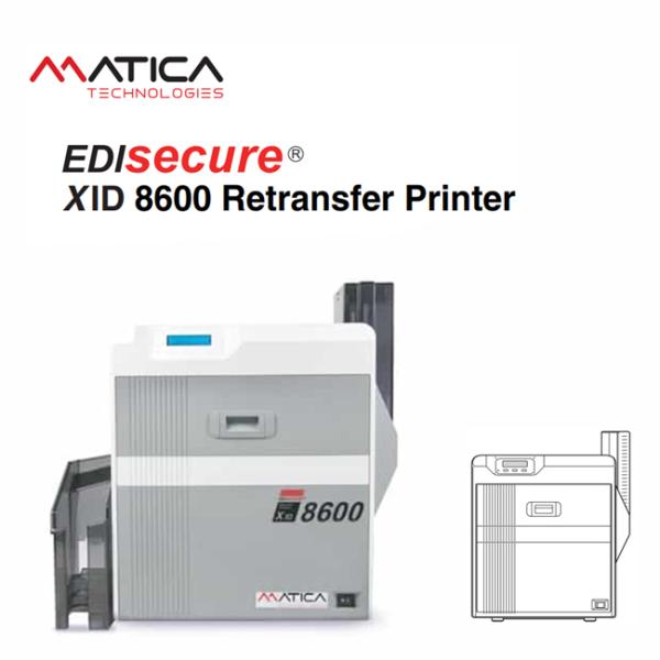 Quality Matica XID8600 ID Card Printer with 600dpi Resolution for Dual-Sided and Security Printing for sale