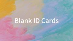 1 PVC Blank Cards