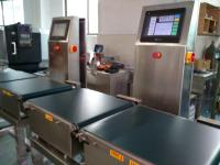 China Automatic Box Packaging Checkweigher 3kg Capacity 180 Bags Per Minute with Pusher Rejector JZ-W3kg for sale