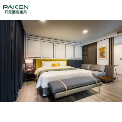 China Paken-Hotel-Schlafzimmer-Möbel Furnier-Blatt ODM stellen natürliche ein zu verkaufen