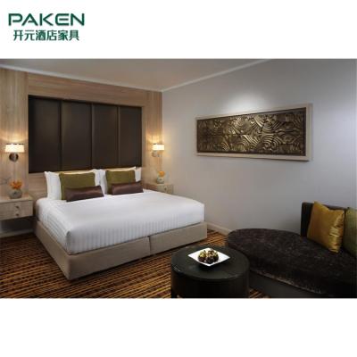 中国 ODMはサイズ4の星のホテルの純木の寝室セットをカスタマイズした 販売のため