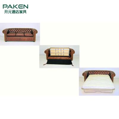 Cina Gambe del metallo ed hotel di legno solido Sofa Bed della base in vendita
