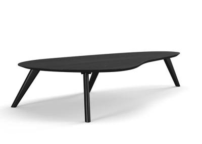 China Modern Apartment Hotel Luxury Wooden Irregular Shape Walnut Coffee Table for sale