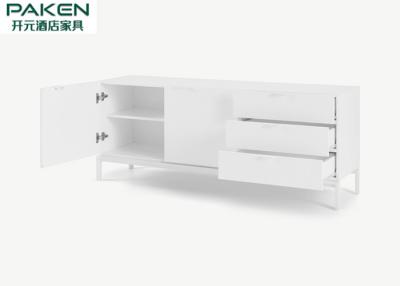 China Minimalist Pure Hotel Furniture TV Stand With Multiple Drawers & Cabinets for sale