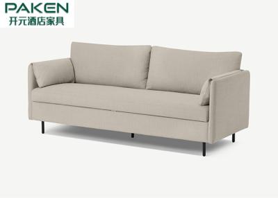 China Blue Velvet High Density Foam Upholstery Hotel Sofa Bed Extend Space for sale