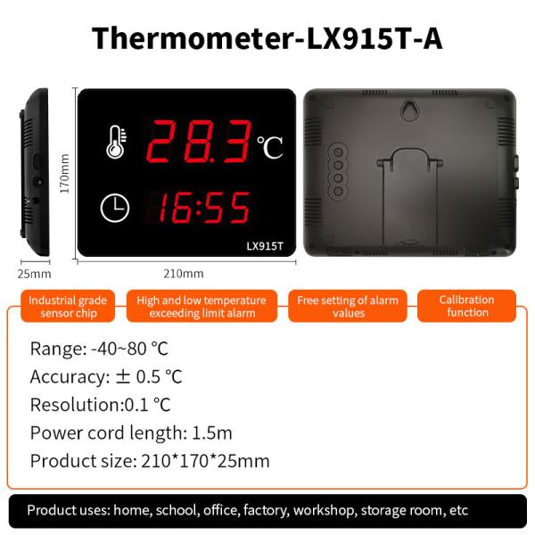 Quality LX915T-A QMZMRCLT High Accuracy Water Thermometer Digital - Dual External Probes for sale