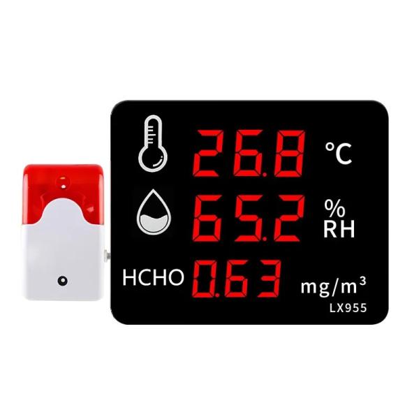 Quality LED Display Temperature and Humidity Meter Temperature Hygrometer Air Quality Monitor Probe Alarm Clock External for Outdoor for sale