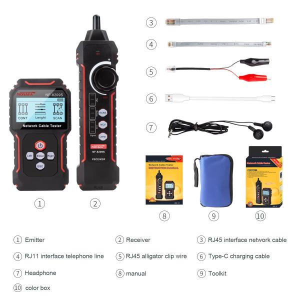 Quality 3.7V Lithium Battery Cable Tester - Network Line Tester with LCD Display for for sale
